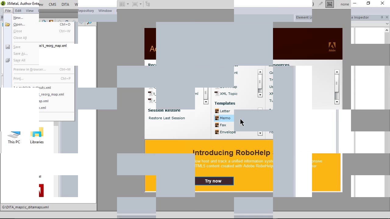Creating Maps for use with DITA