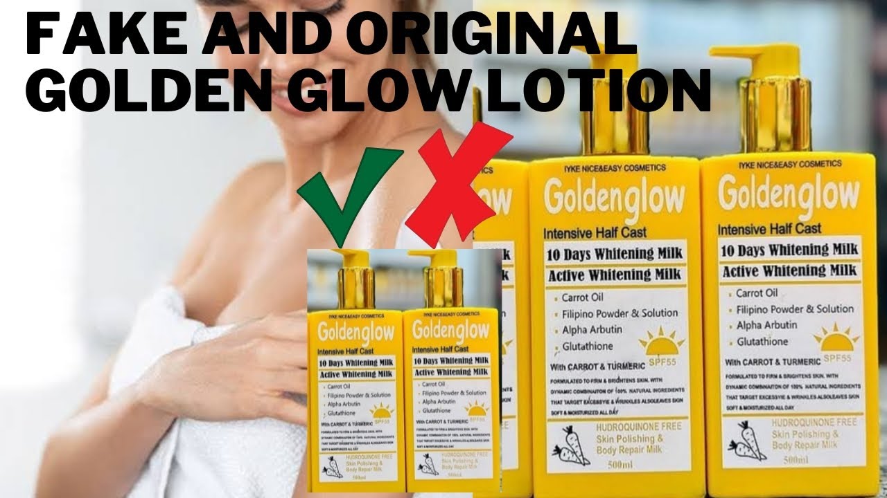 How I Identified Fake And Original Golden Glow Lotion  #goldenglow #vitalglow