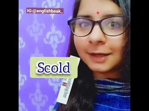 Scold | मतलब और उदाहरण | (Meaning and Examples) | By Purnima khuranaa | #shorts #englishbeak #scold