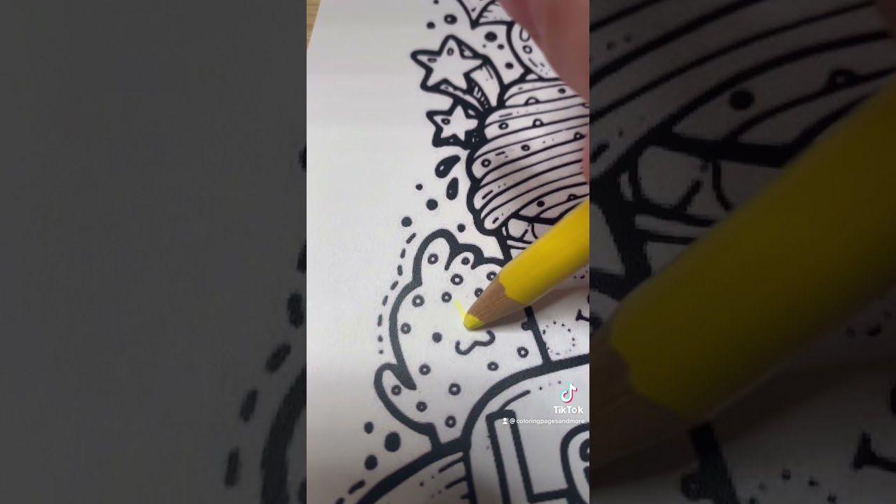 Coloring the Let’s Party Doodle Coloring Page from ColoringPagesAndMore.com