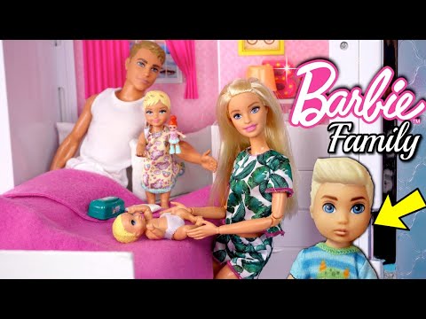 Barbie Baby Doll Stories - Family Road Trip, Gymnastics , Supermarket & Babysitting