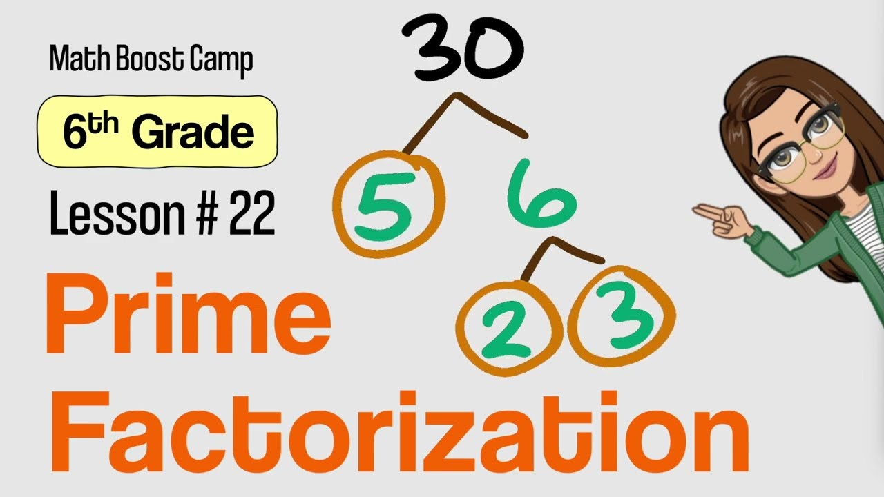 🎯Prime Factorization | Grade 6 Lesson 22 | Math Boost Camp 🏕️