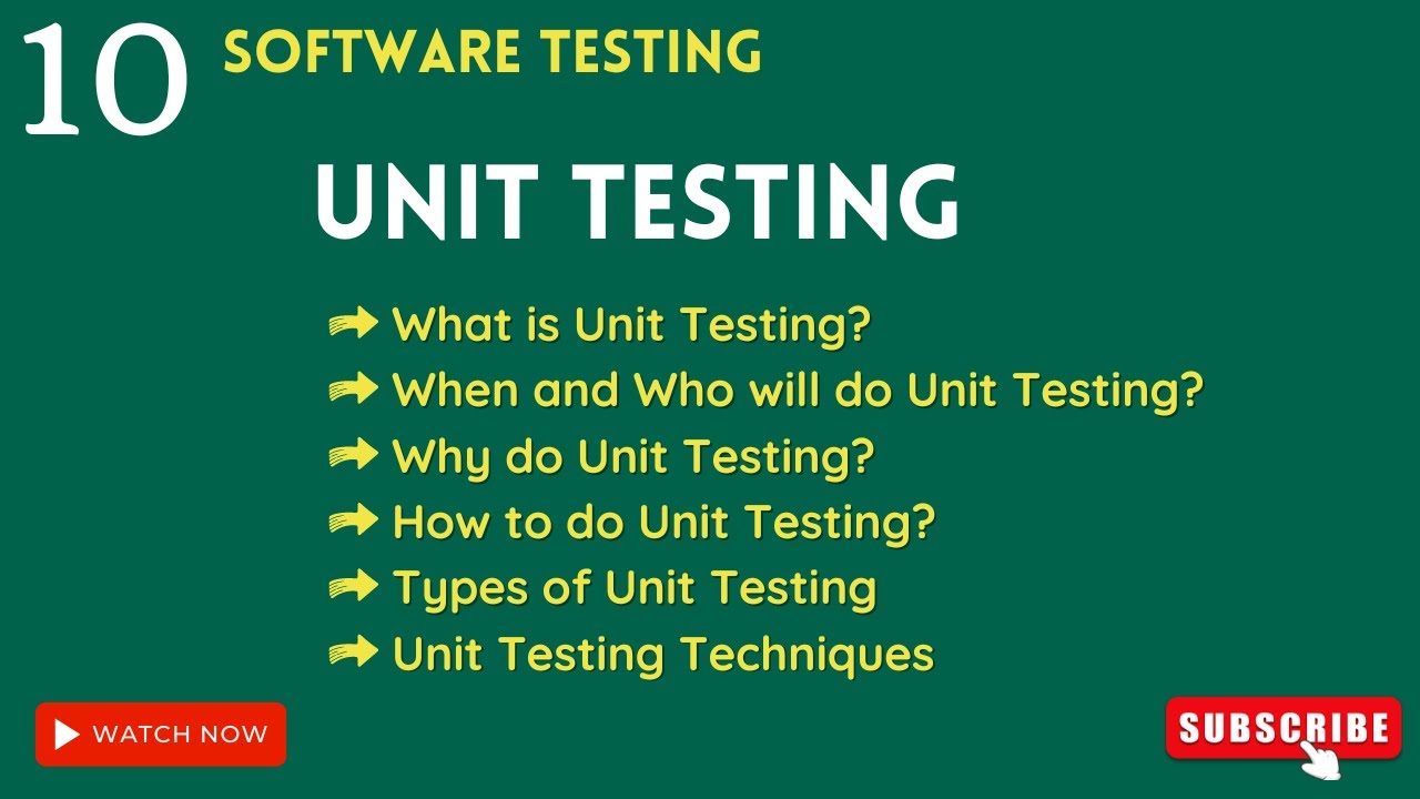 QA manual testing tutorial for beginners | what is unit testing | unit testing in software testing