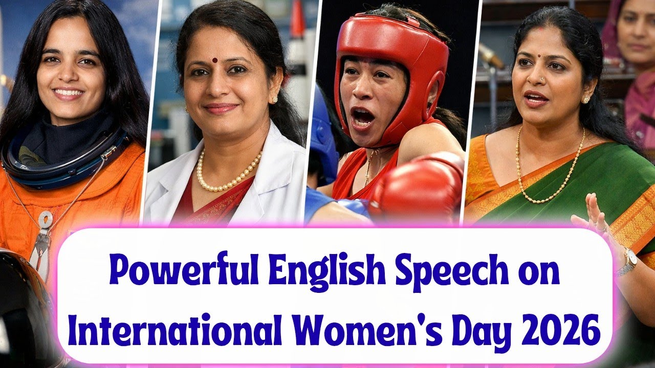 Powerful Women's Day Speech in English|International Women's day 2026 |Speech on Women's Day|8 March
