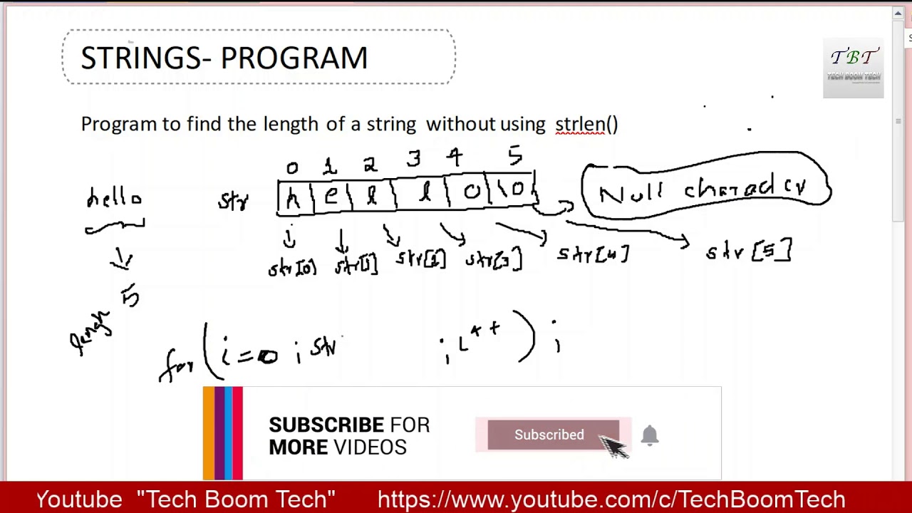 STRINGS-PROGRAM TO FIND THE LENGTH OF A STRING WITHOUT USING strlen()