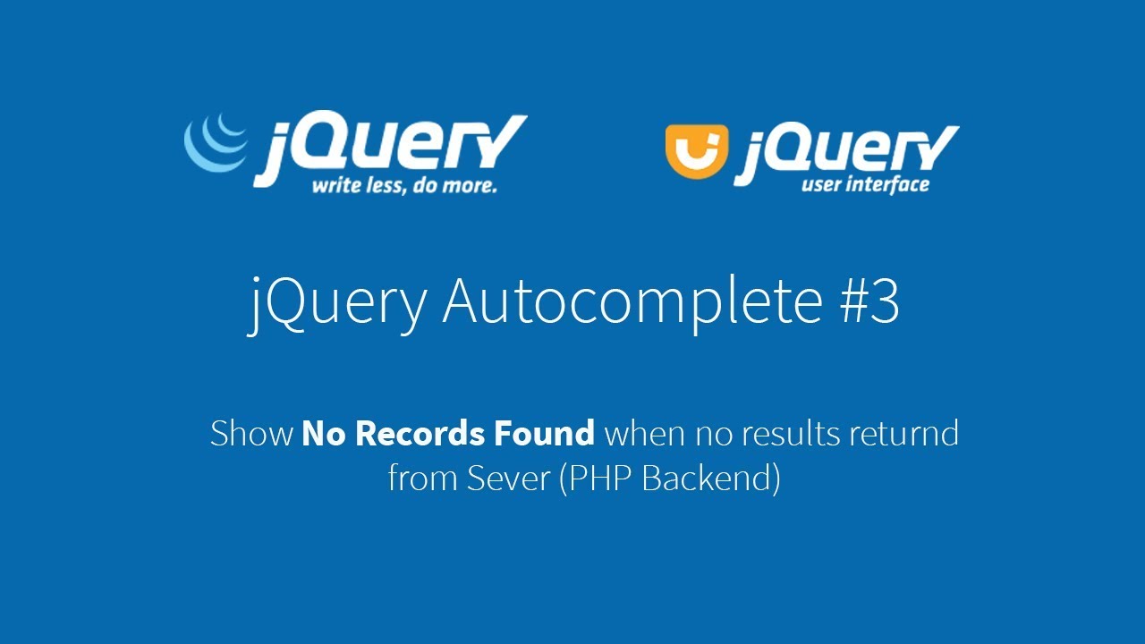 jQuery Autocomplete - Show No Record Found #3