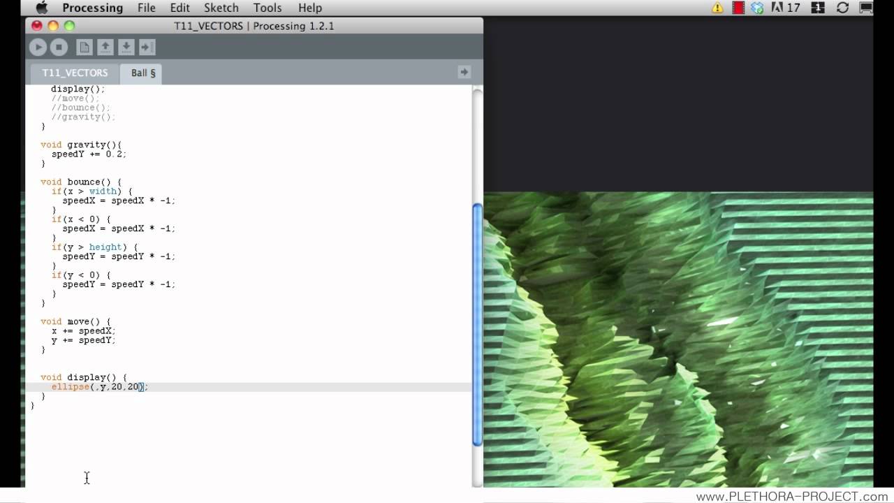 Processing Tutorial 11 - Vector class