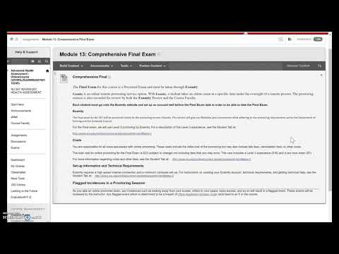 NU 507 Comprehensive Final Exam Instructions