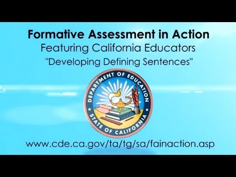 Developing Defining Sentences (CA Dept of Education)