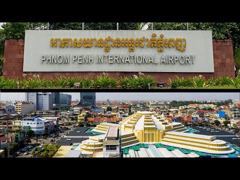 Phnom Penh Airport to Phnom Penh city centre (by car / motorbike) (2025) (4K)