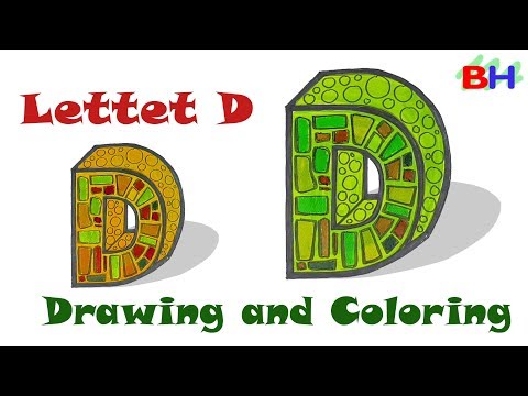 Coloring and drawing for kids | Learn english with picture | letter D | Baby House