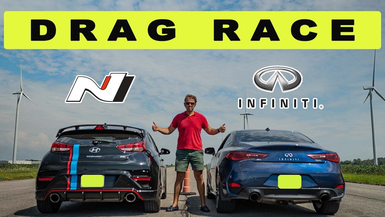 Hyundai Veloster N DCT Drag Races Infiniti Q60 AWD 3.0t With Mixed ...