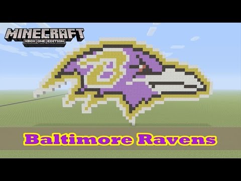 Minecraft: Pixel Art Tutorial and Showcase: Baltimore Ravens Logo (NFL ...