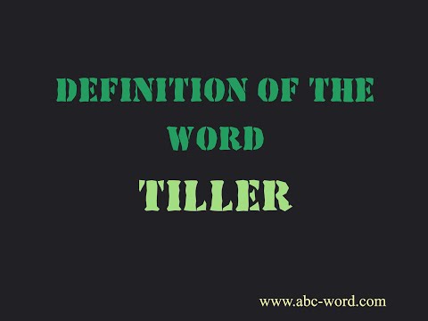 Definition of the word "Tiller"