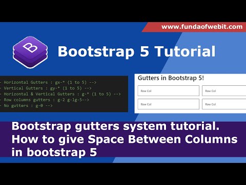 Bootstrap Gutters system tutorial | How to give space between columns in bootstrap 5