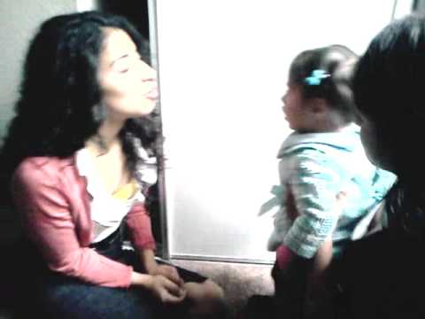 Trying to make her say preciosa