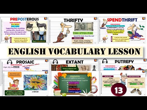 Build Vocabulary with effective Mnemonics that make word meanings stick to your memory (ML-13)