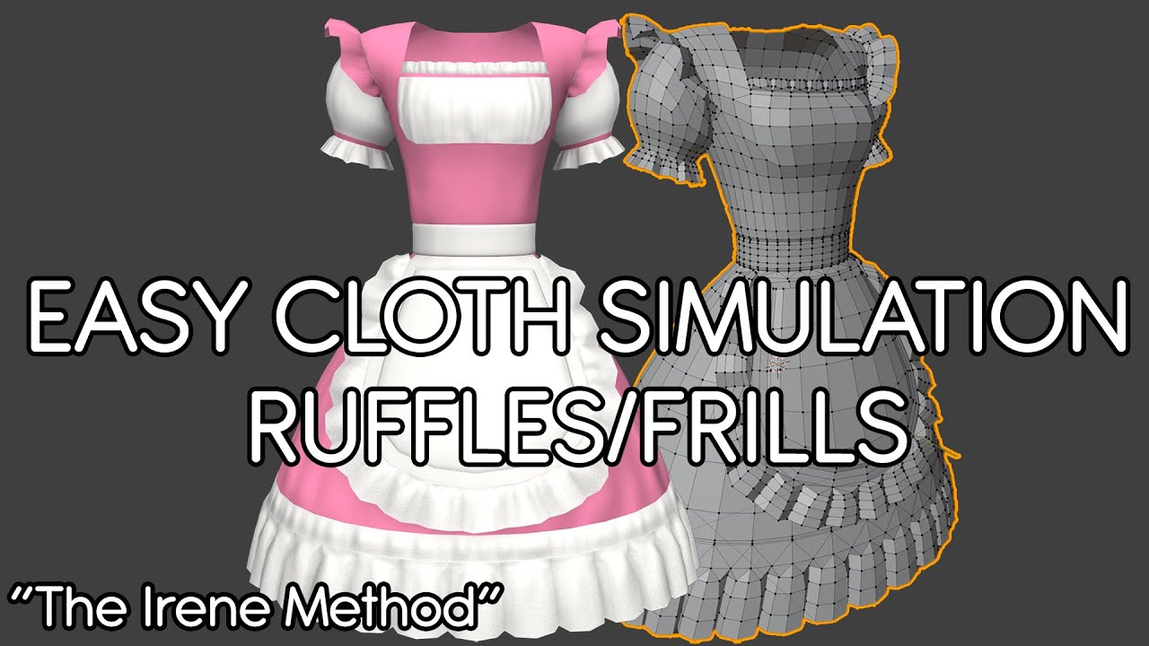 Blender Tutorial | Easy Cloth Simulation Ruffles