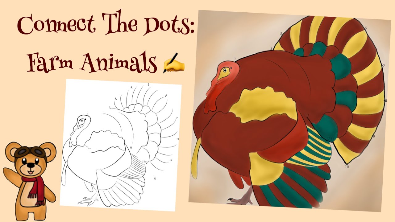 Connect The Dots: Farm Animals-Teddy's World