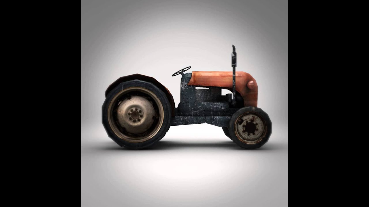 Low poly tractor 3D model from CGTrader.com