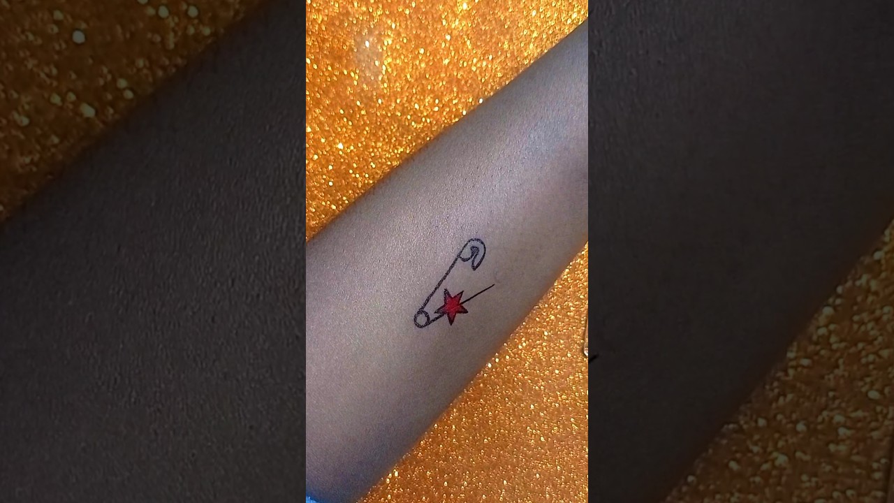 Best trick with safety pin #tattoo #temporarytatoo #tattoodesign