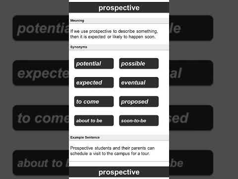 prospective, Thesaurus, Synonyms, Vocabulary Development, English Practice for Fluency #shorts