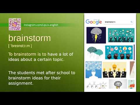 Brainstorm : B2 level english vocabulary lesson, www.LipLix.com