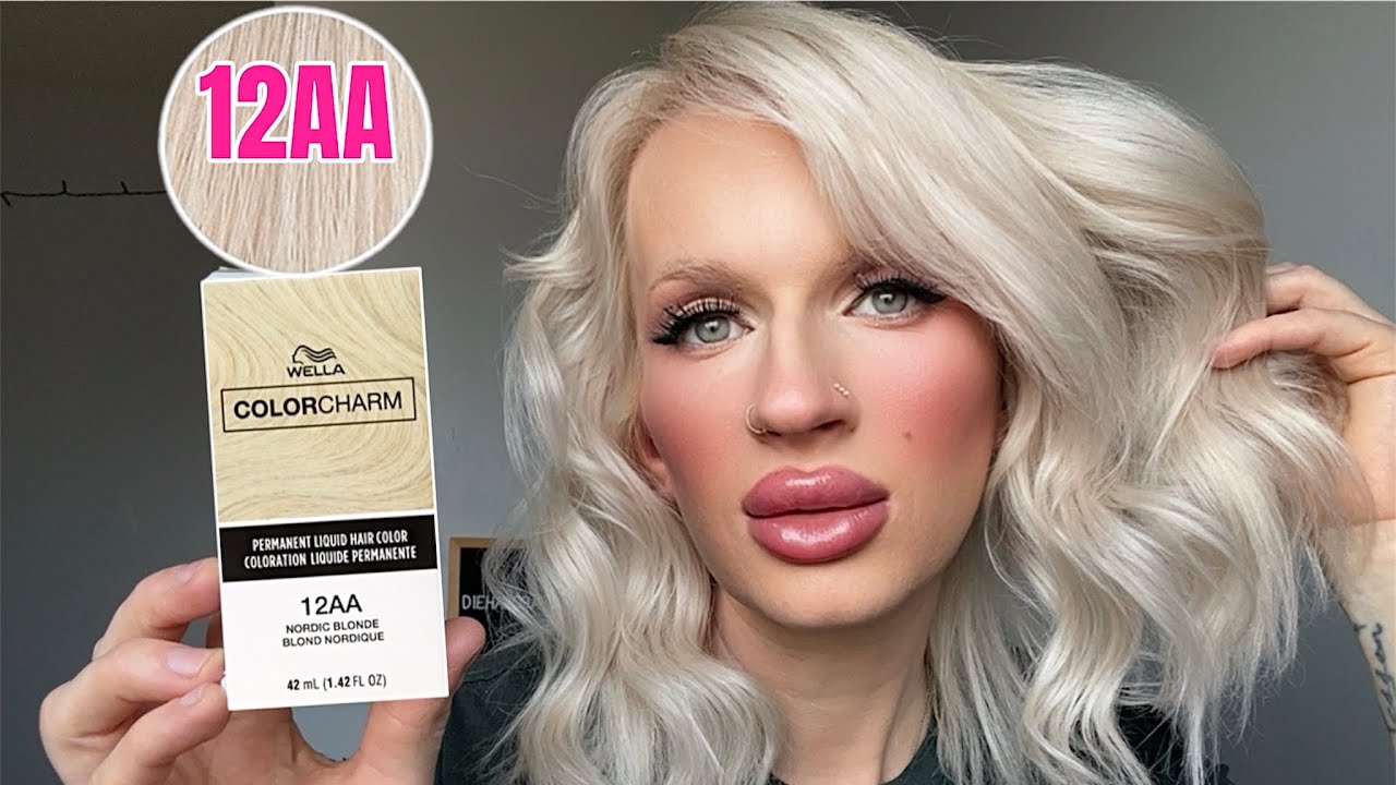 WELLA 12AA NORDIC BLONDE Liquid Hair Color #wella12AA #wellatoner #bleachinghair #blonde #hair #fy