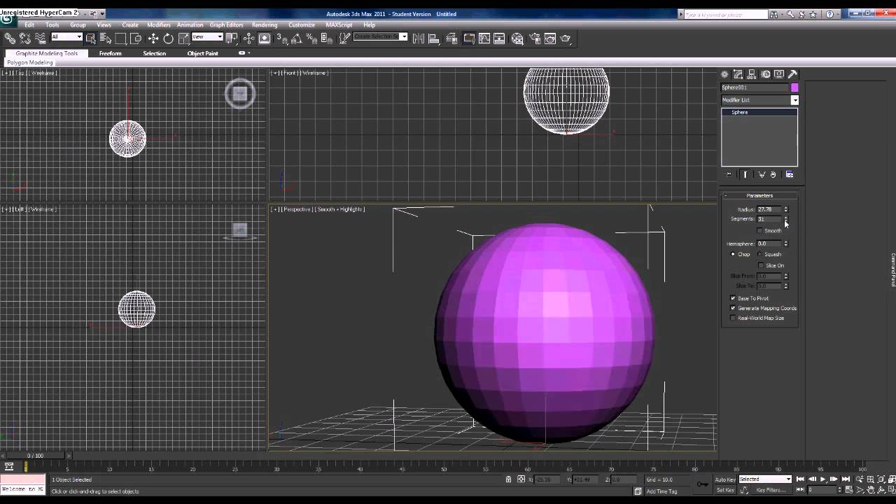 3dtutes - Basic tutorial - Modifying standard primitives