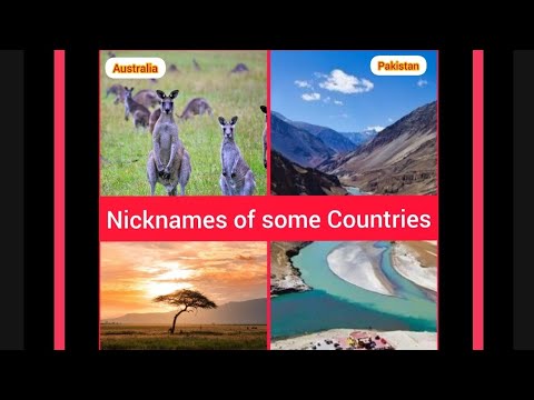 Nicknames of some Countries #australia #pakistan #africa #nicknames#shorts