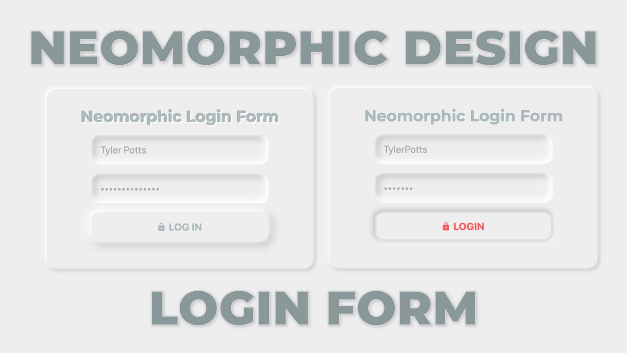 Neomorphic Login Form Design with HTML, CSS and Javascript