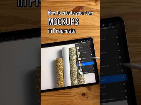 How to make your own mockups in Procreate #procreate #digitalart #surfacepattern