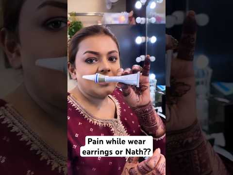 Pain while wear earrings or nath?? Lox 2% jelly helps u to give numbness #makeup