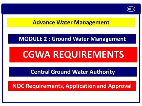 Ground Water Management, Water Pollution, CPCB, MOEF, CGWA, Diploma in Environment,