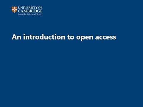 An introduction to Open Access