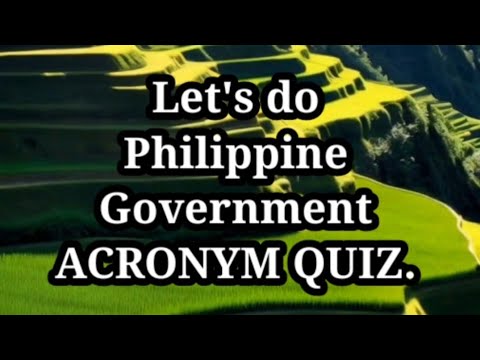 Philippine ACRONYM QUIZ | Philippines best [ OWWA DOLE DILG BFAR PHILVOLCS ARMM NEDA LTFRB PDEA