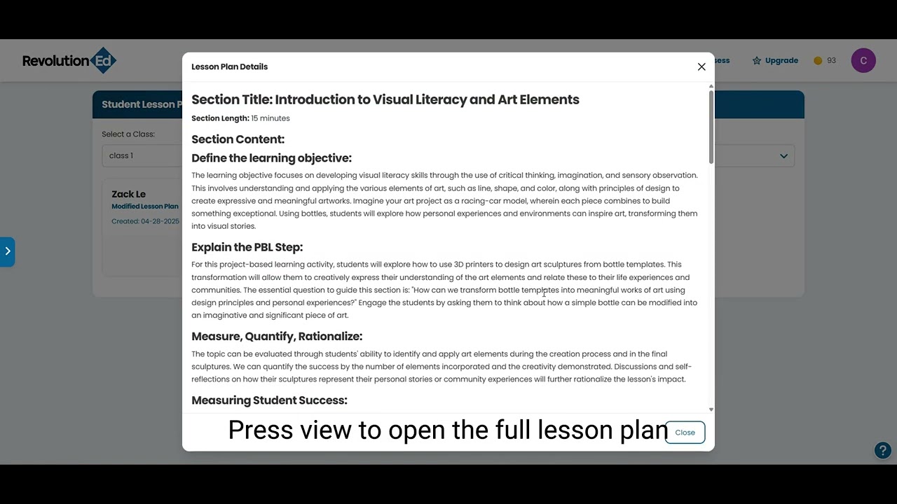 RevolutionEd AI Lesson Plan Tutorial | Personalized Learning Tools for Teachers & Students