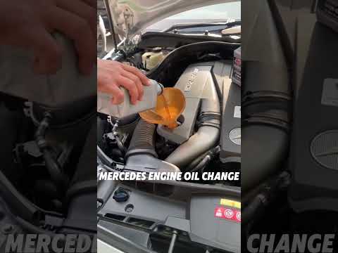 Mercedes Engine Oil Change ; #engineoil #automobile #oilchange #mechanic #macteccargarage