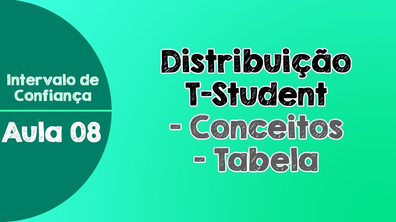 #08 - Student's t-Distribution - Concepts and Table