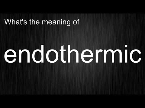 What's the meaning of "endothermic", How to pronounce endothermic?