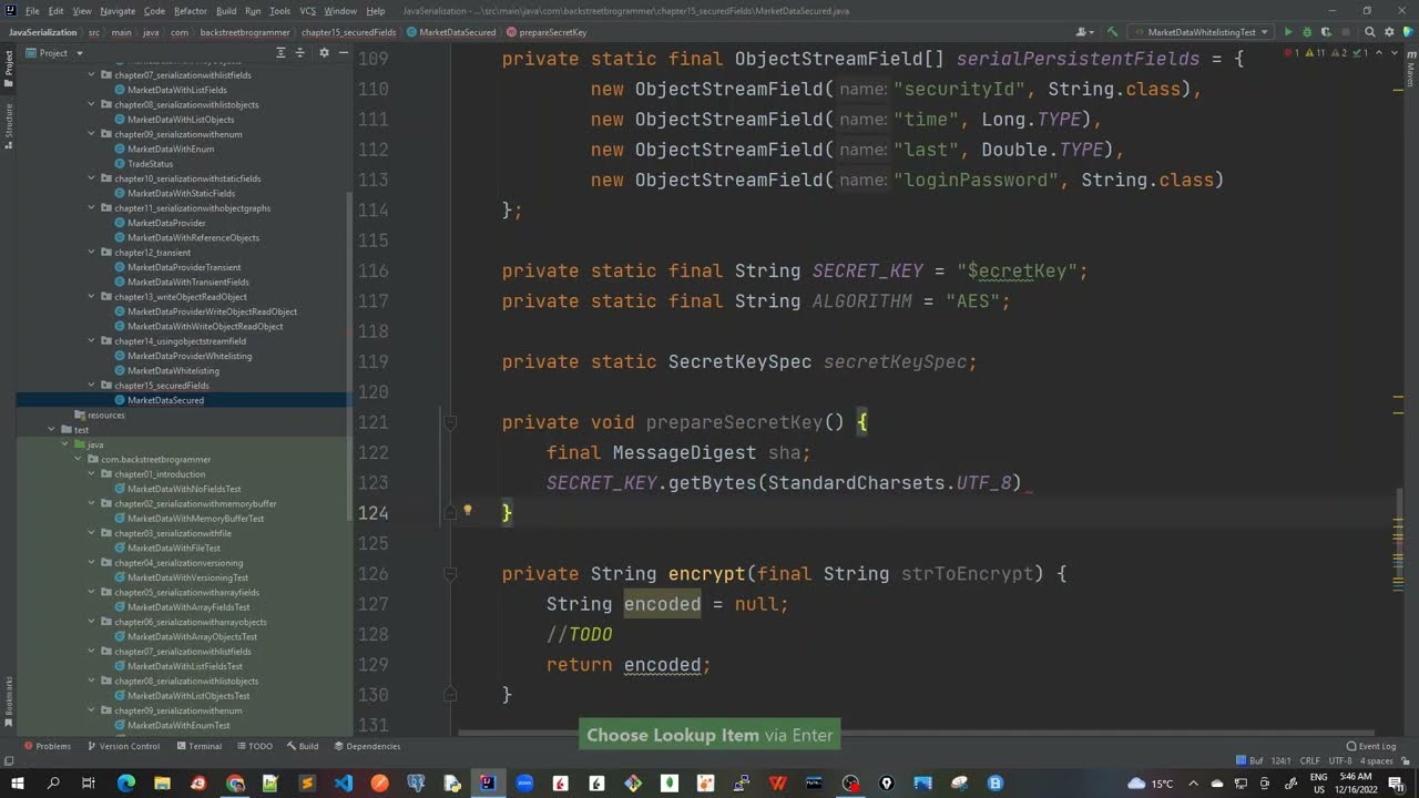 35 - Java Serialization - Protecting sensitive information using SHA1 - Code Demo 2