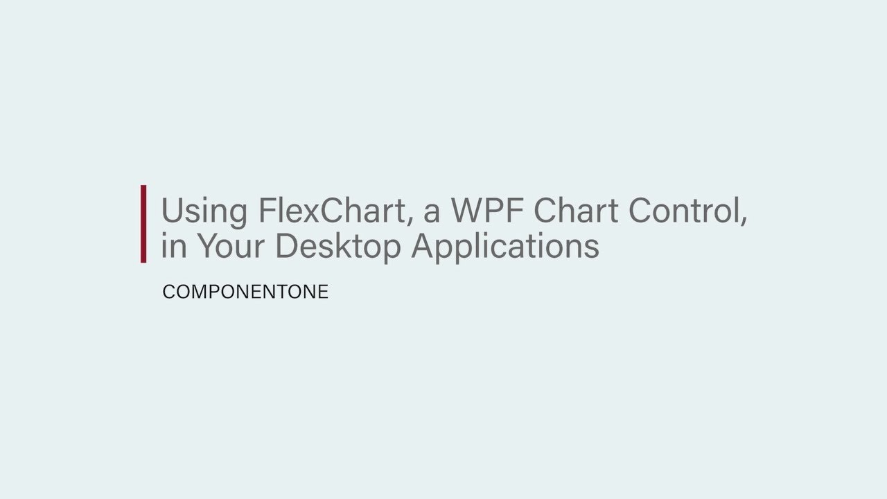 Using FlexChart, A WPF Chart Control, in Your Desktop Applications