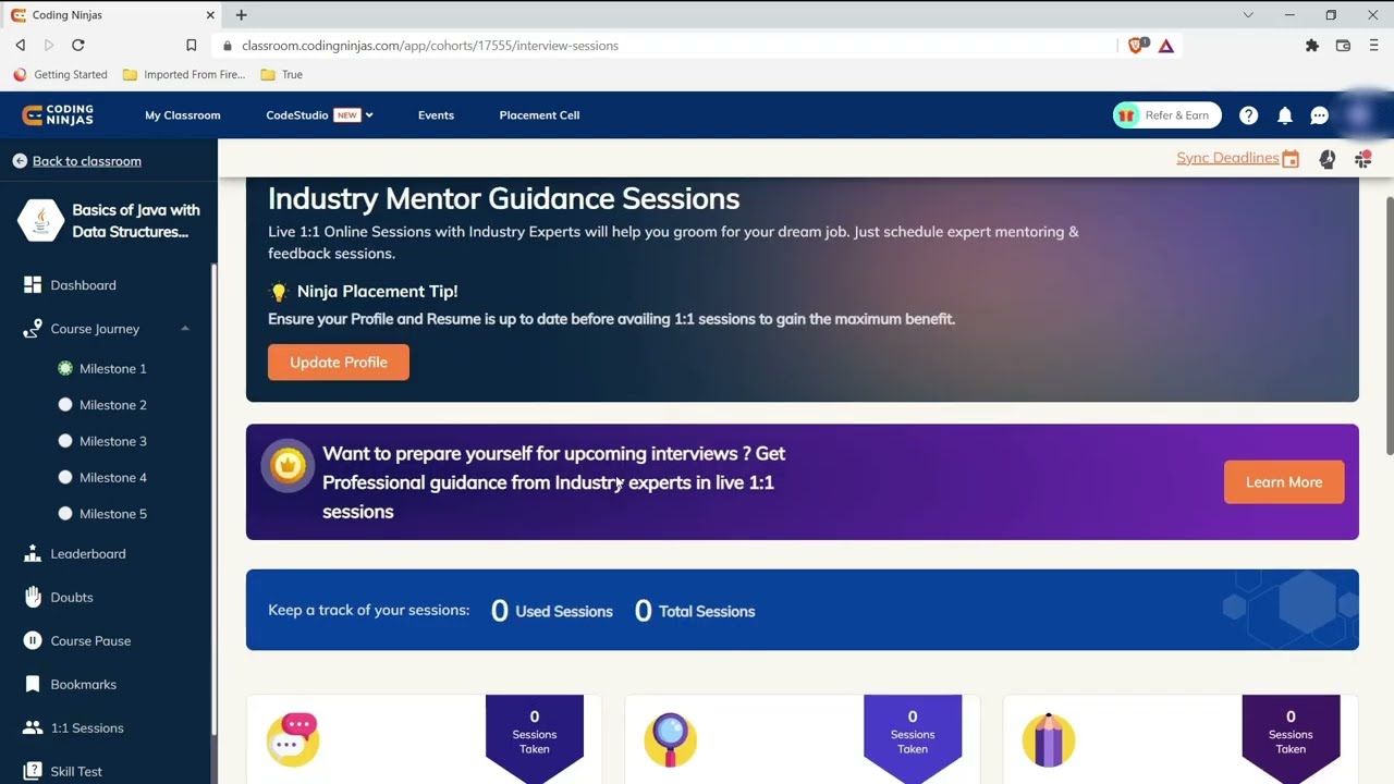 Java and Data Structures | Coding Ninjas | Course review