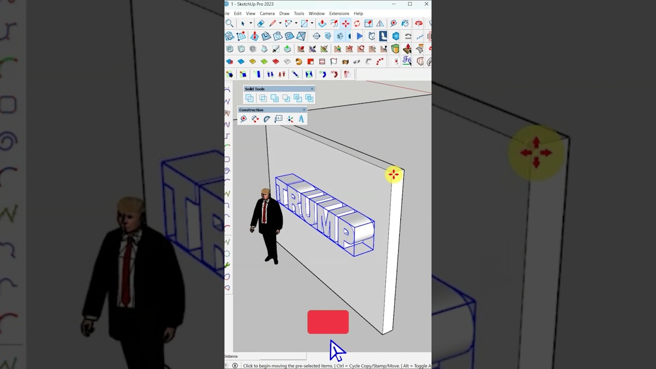 How to Carve 3D Text into a Wall in SketchUp – Easy & Fast