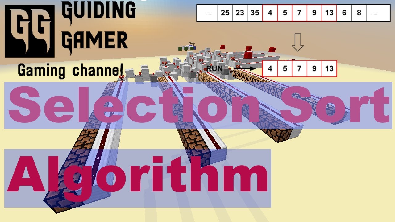Minecraft Redstone Showcase: Selection Sort Algorithm.