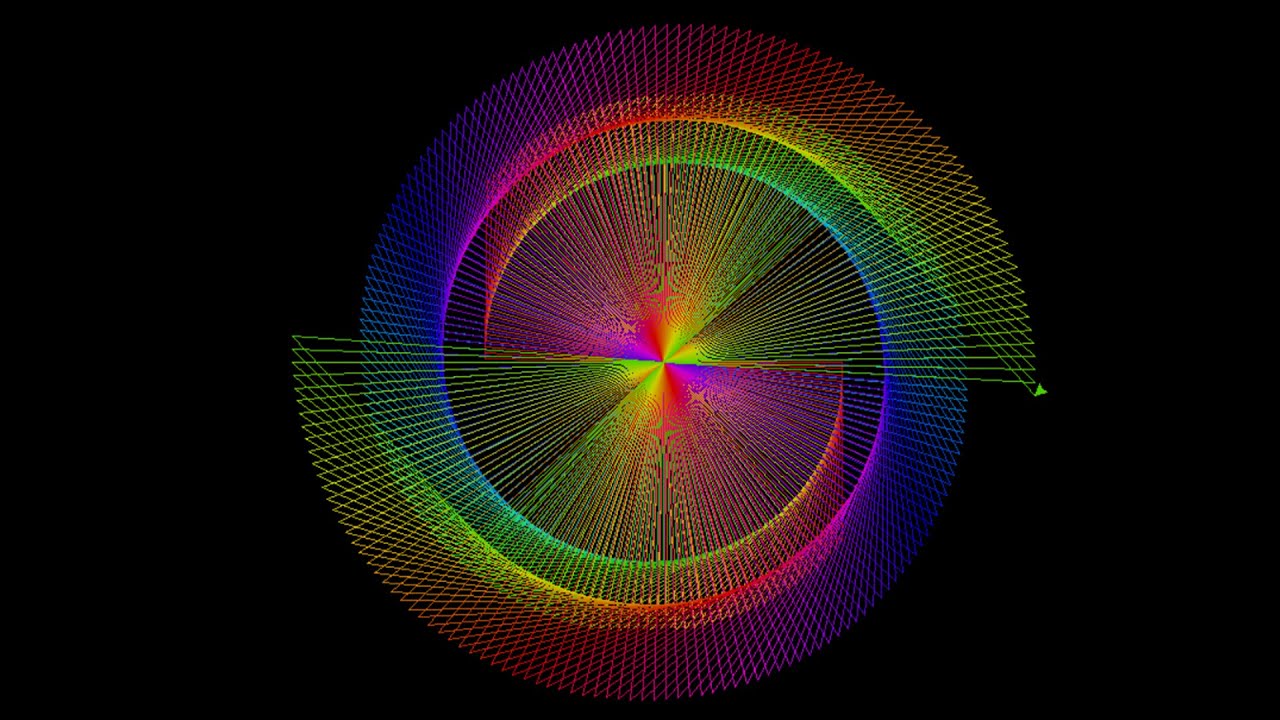 Colorful Spiral Art: Python Code Visualization #pythontutorial #pythonprogram #graphicdesign #viral