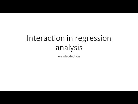 Video 8: Interaction in regression analysis
