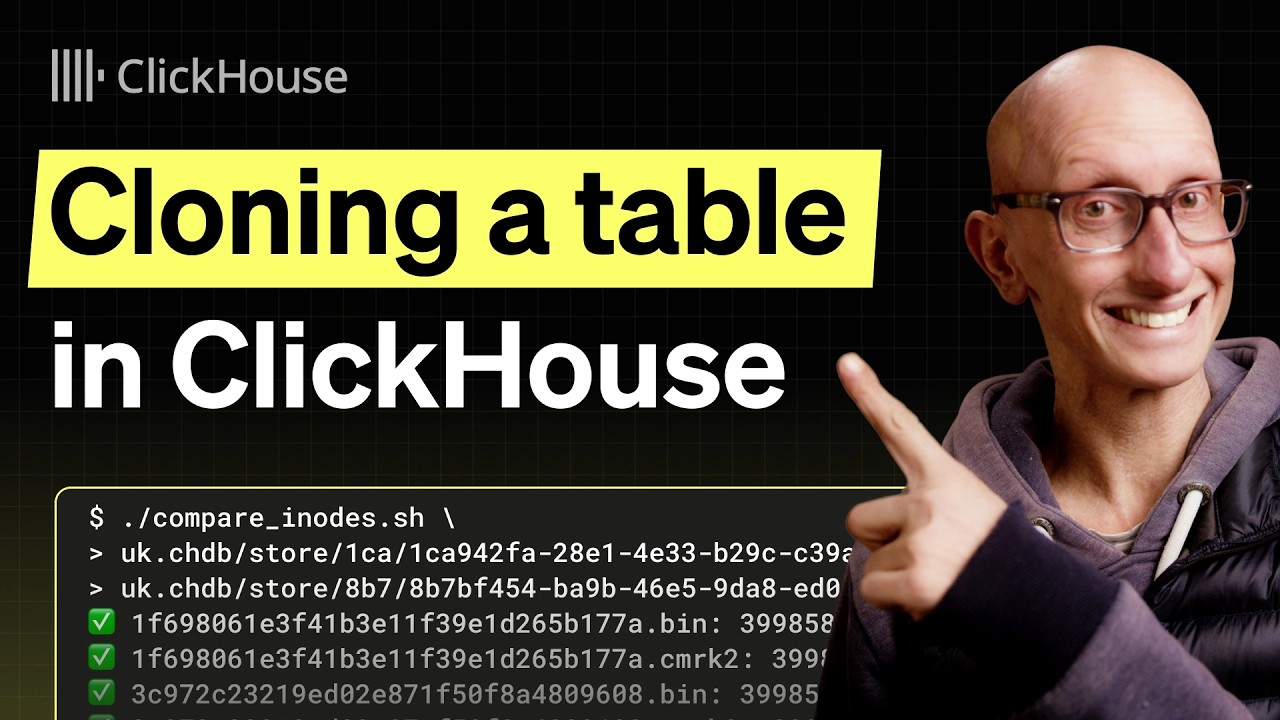 Cloning tables in ClickHouse