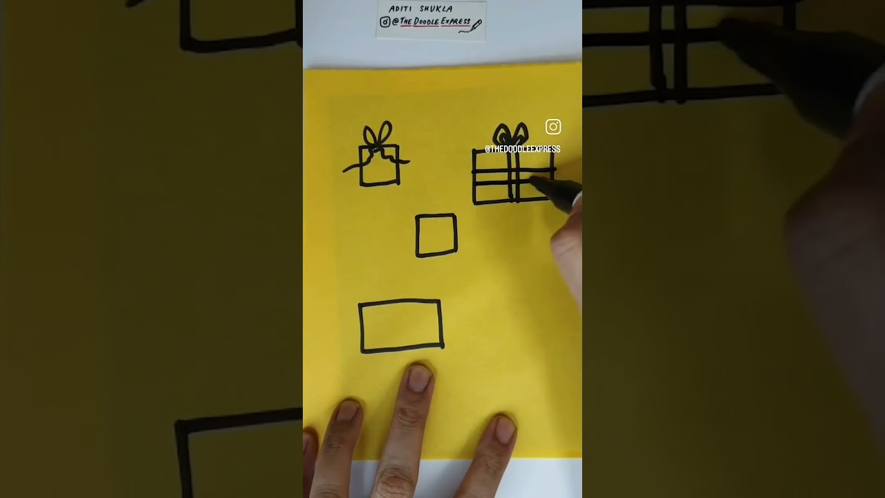 How to #doodle gift boxes