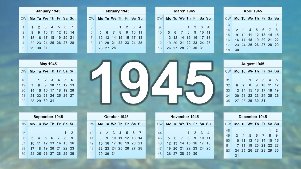 1945 Calendar